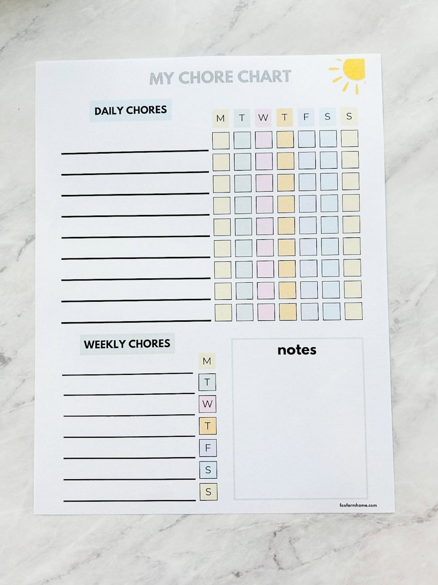 Chore List Free Printable - Lovely Printable